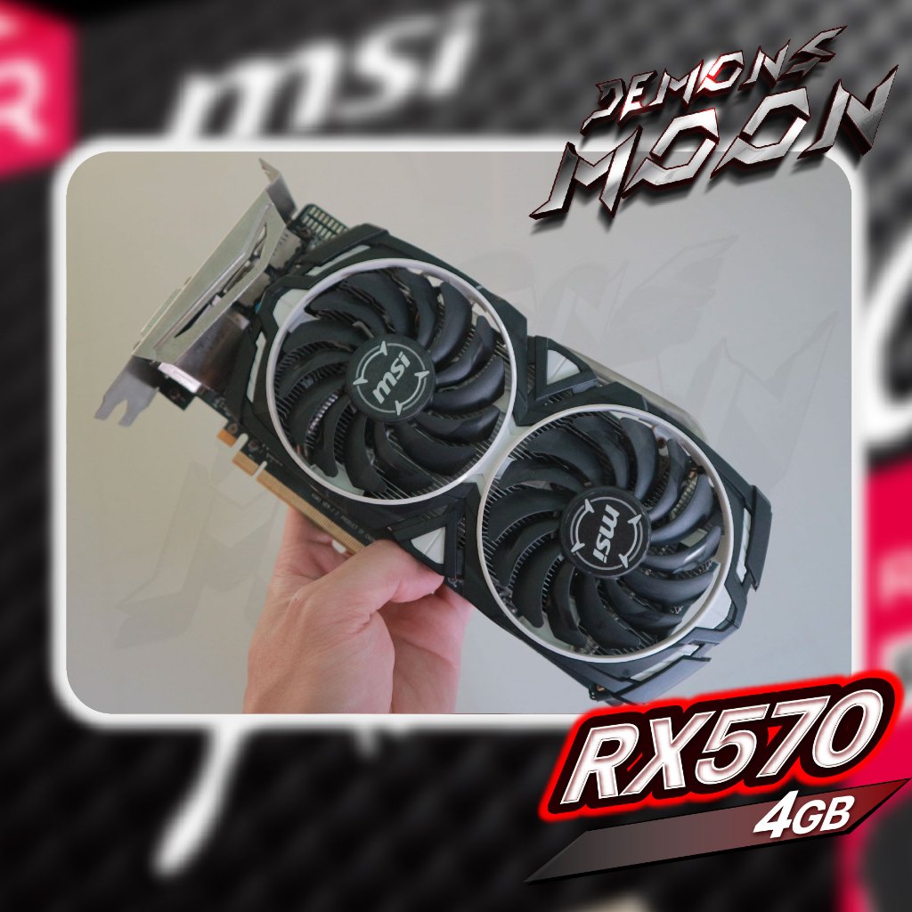RX570 4GB ARMOR 570 OC msi (กาดจอมือสอง) Radeon 4GB GDDR5 +ประกัน ...