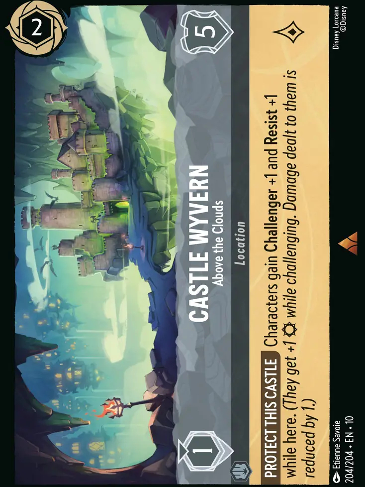 204/204 En 10 Castle Wyvern - Above the Clouds R Loc Single Card Disney ...