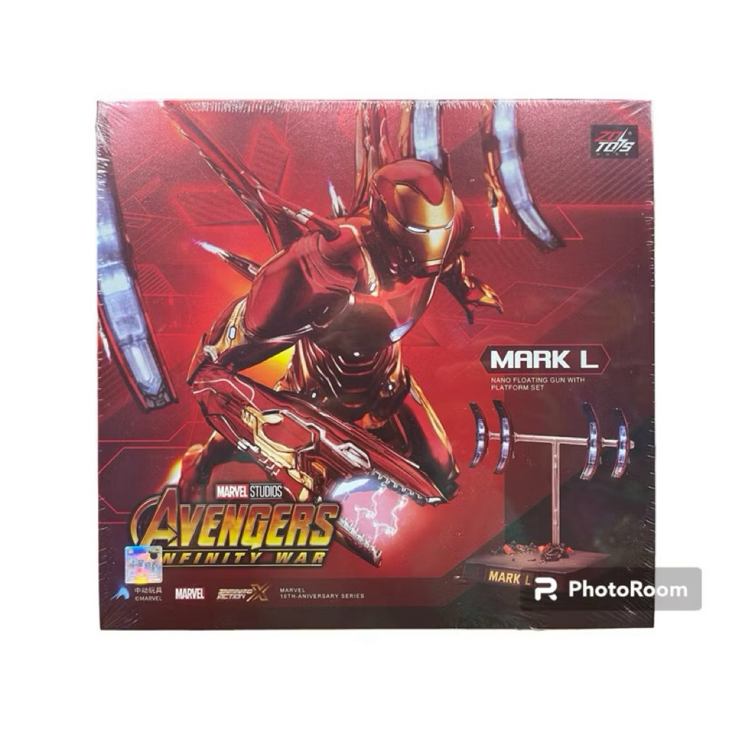 ZD TOYS IRON MAN MK 50 Ver. 2.0 + LED Energy Displacer Sentries 1/10 ...