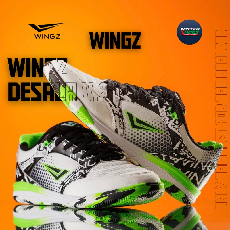 (ลิขสิทธิ์แท้ WINGZ ) รองเท้าฟุตซอล รุ่น DESALA V2 หนังสังเคราะห์ ...