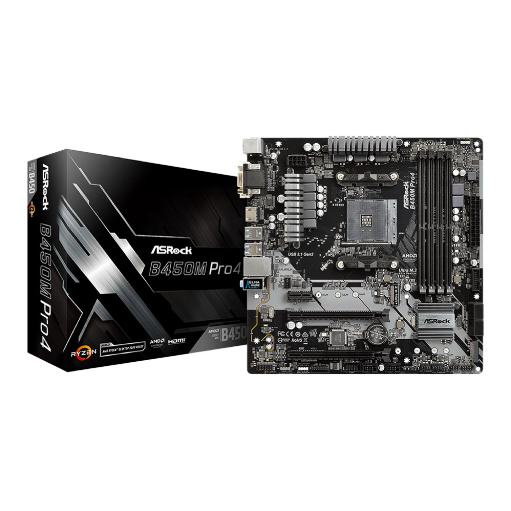 ASROCK MOTHER BOARD B450M-PRO4-R2.0 (AM4) สินค้าในไทย มีของพร้อมส่ง ...