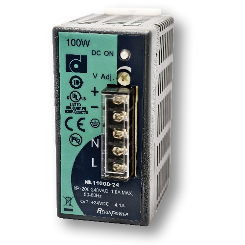 Reign Power Switching Power Supply DIN RAIL พาวเวอร์ซัพพลาย NL1100D-24 100W 24VDC 4.2A | Shopee ...