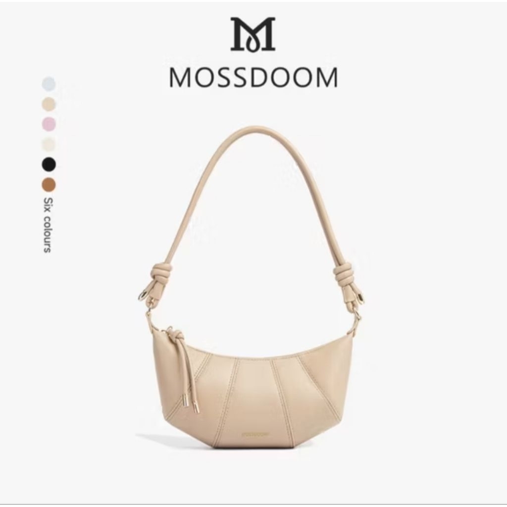 Mossdoom Cressida Bag รุ่นครัวซองต์ หนังนิ่ม สีแอพปริคอท *ขนาดอยู่รูป 2 ...