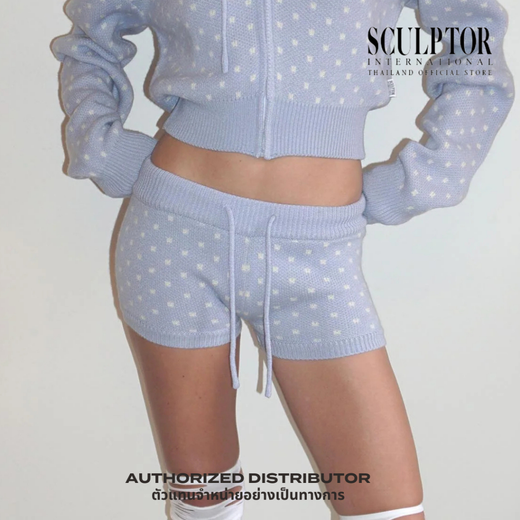 SCULPTOR® กางเกงขาสั้น Snowflake Knit Shorts | Shopee Thailand