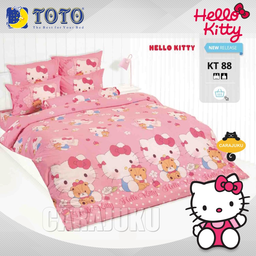 TOTO ชุดผ้าปูที่นอน โตโต้ เฮลโล คิตตี้ Hello Kitty KT88 สีชมพู ...