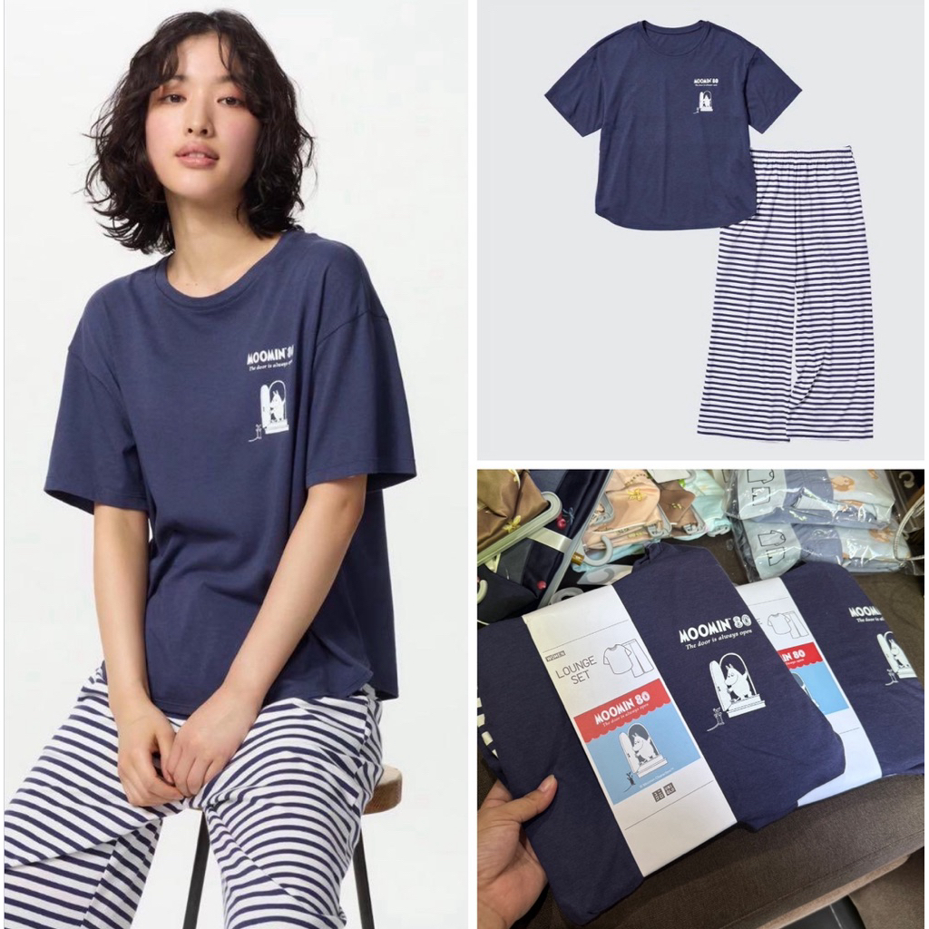 ชุดนอน Uniqlo x Moomin ของแท้ หิ้วจากญี่ปุ่น💯🇯🇵 | Shopee Thailand