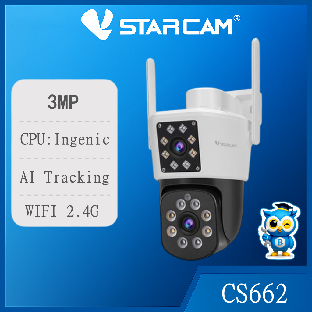Vstarcam CS662 CS96PRO กล้องวงจรปิดไร้สาย Outdoor ความละเอียด 3MP(1296P) กล้องนอกบ้าน ภาพสี มี ...
