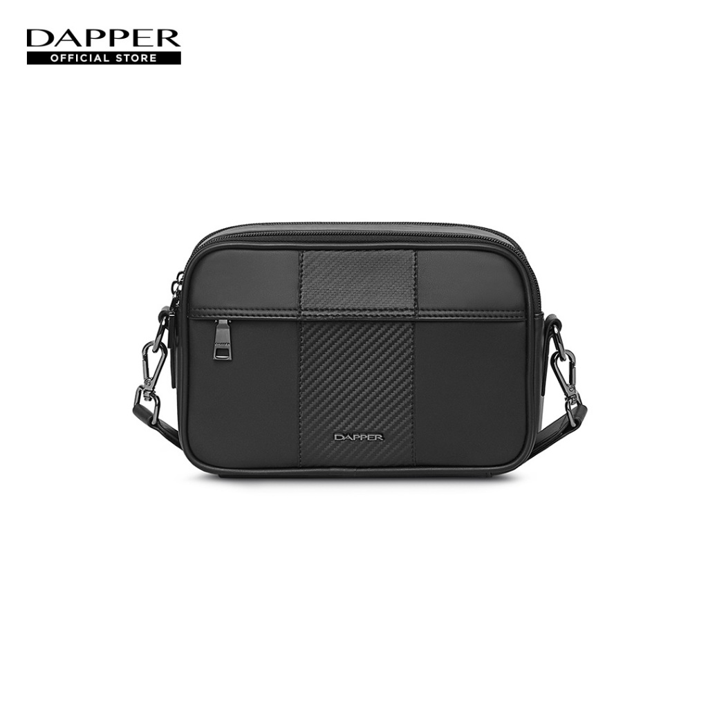 DAPPER กระเป๋าสะพายข้าง Carbon Fiber Panel Crossbody Bag สีดำ (BM5/BK/1285CB1) | Shopee Thailand