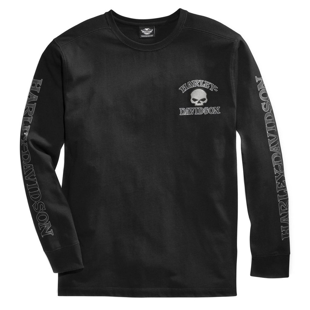 เสื้อยืด WILLIE G ™ SKULL LONG SLEEVE TEE - HARLEY BLACK 99253-25VM ...