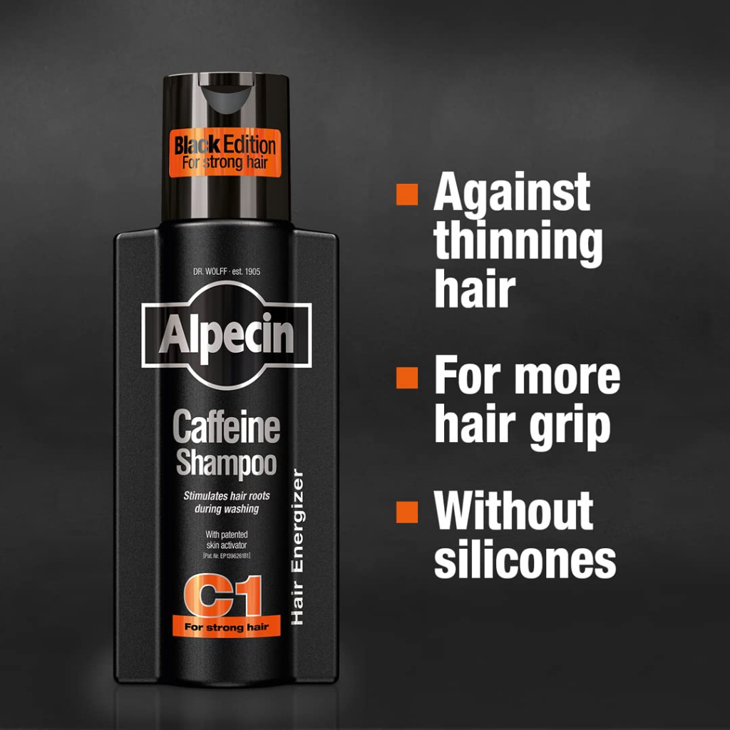 Alpecin Black Men's Shampoo 250ml | New Fragrance | Hair Growth & Care ...