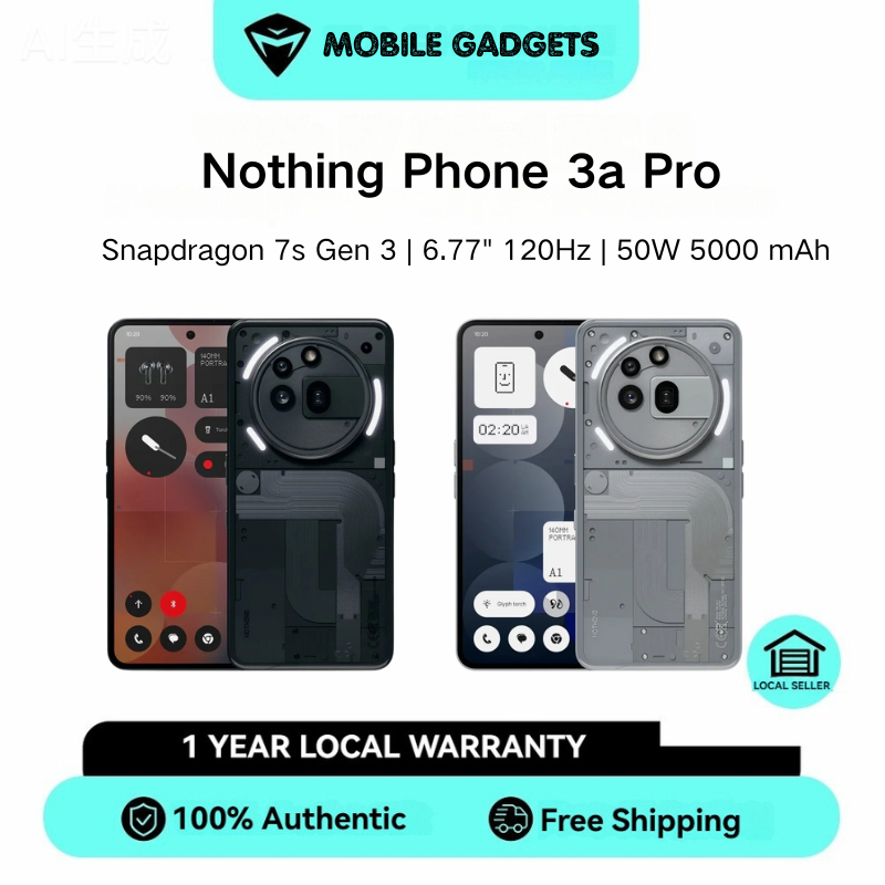 Nothing Phone 3a Pro | Snapdragon 7s Gen 3 | 6.77" 120Hz 1080 x 2392 pixels | 50W 5000 mAh ...
