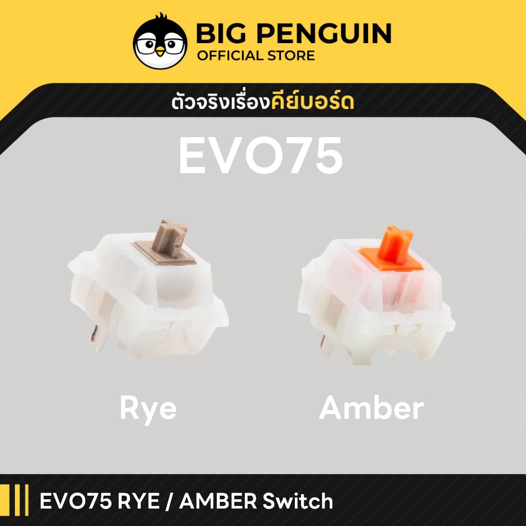 [โค้ดคุ้มลด20%] RYE Switch AMBER Switch Pre-lubed for Mechanical ...