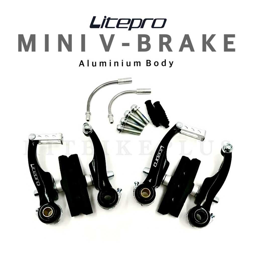 ก้ามเบรคจักรยาน LITEPRO รุ่น Mini V-Brake พร้อทน็อตข้องอลูกยาง ครบชุด ...