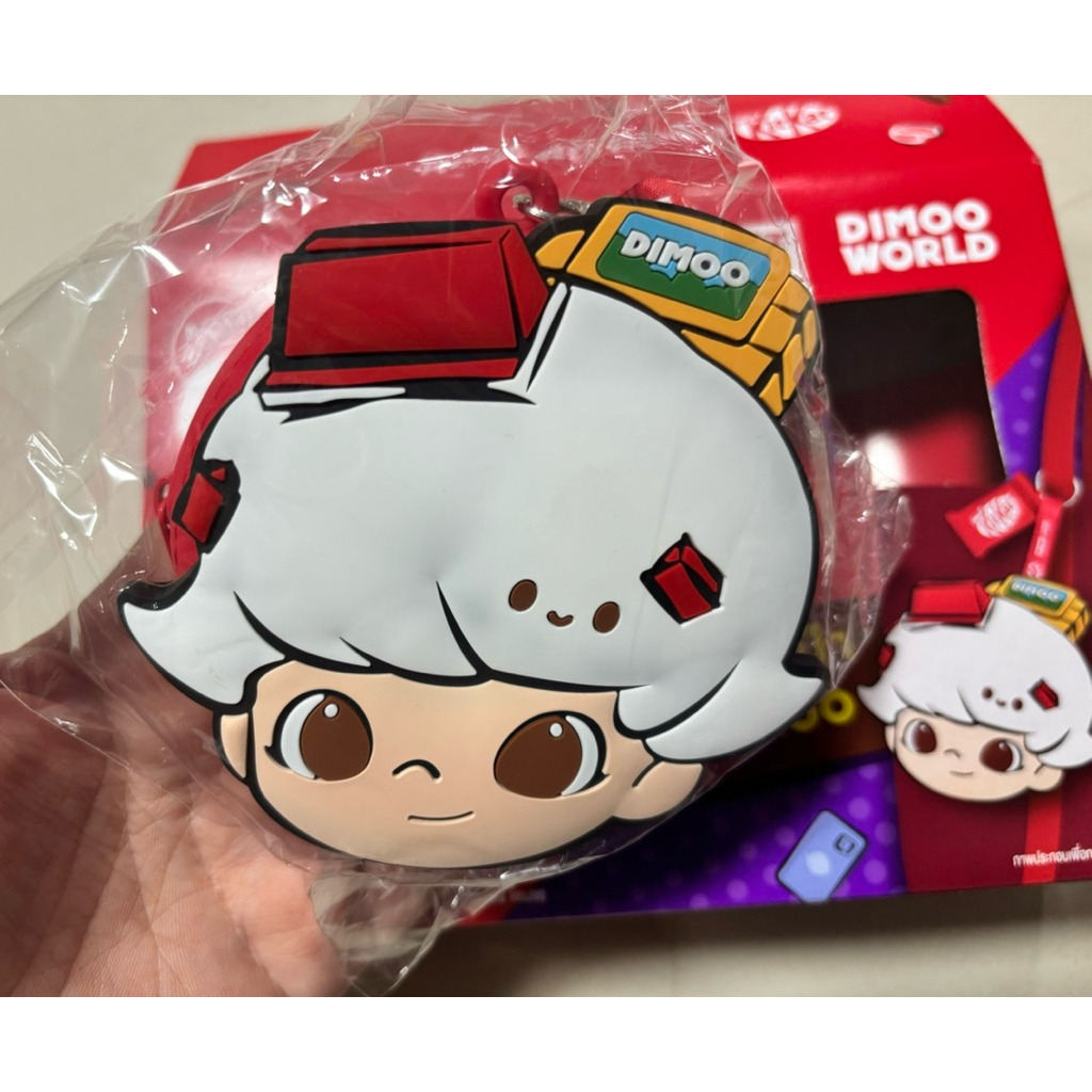 กระเป๋าซิลิโคล KitKat x Dimoo พวงห้อยกระเป๋า pop Mart(ใหม่ในกล่อง ...