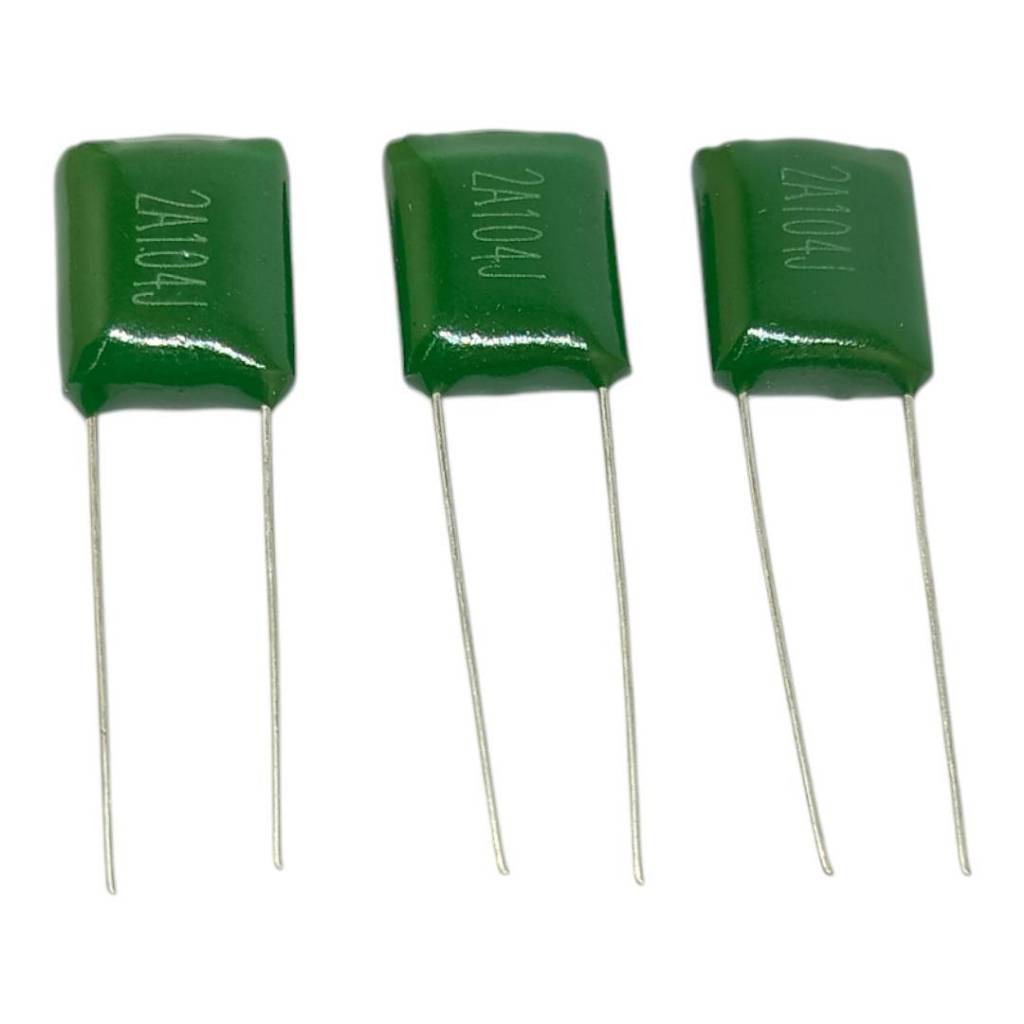 3ชิ้น C 104 mylar,C ไมล่า ไมลาร์ 104J 104 2A104J 100nF 0.1uF ตัวเก็บ ...