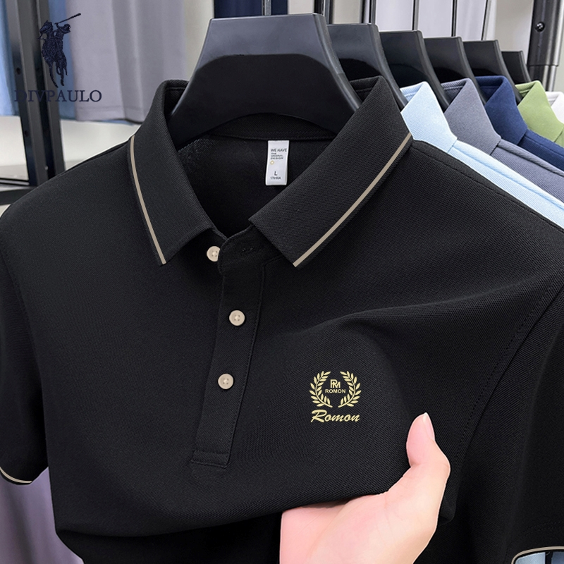 DIV POLO เสื้อโปโลผู้ชาย สไตล์สปอร์ต แขนสั้น ผ้าฝ้ายแท้ ใส่สบาย เสื้อ ...