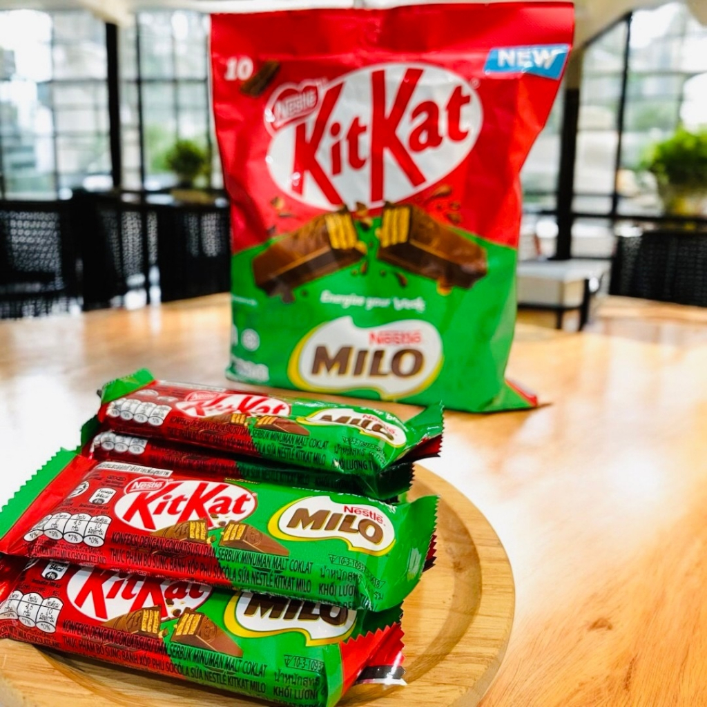 Kit Kat x MILO คิทแคท ไมโล 2in1 ช็ิอคโกแลตไมโลสอดไส้เวเฟอร์ ผสมผสาน ...