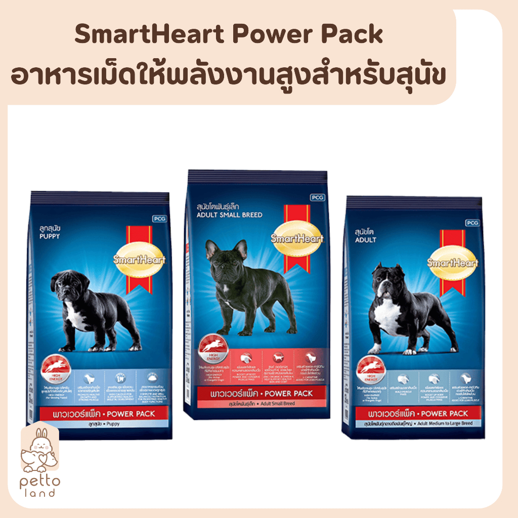 SmartHeart Power Pack อาหารเม็ดสำหรับสุนัขพลังงานสูง ขนาด 1Kg | Shopee ...