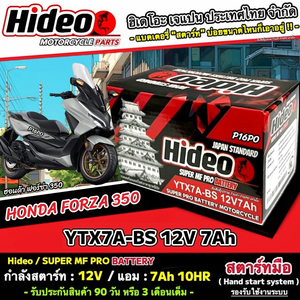 แบตเตอรี่ Honda Forza 300 350 ทุกรุ่น FORZA ตัวใหม่ รุ่นหัวฉีด ฮอนด้า ...