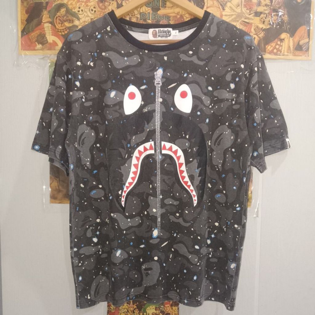 เสื้อยืดมือสอง ต่างประเทศ งานแบรนด์ สตรีท A Bathing Ape Size L-XL อก22 ...