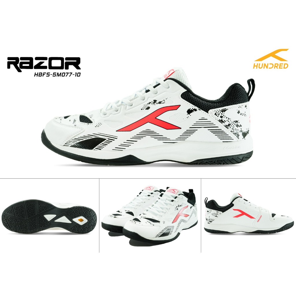 รองเท้าแบดมินตัน HUNDRED badminton Shoe : RAZOR HBFS-5M077-10 | Shopee ...