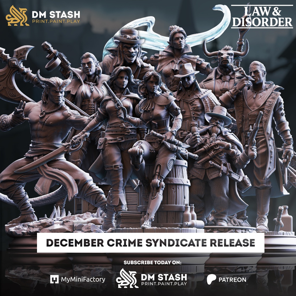 DnD Miniature I Law & Disorder - โมเดลบอร์ดเกม (งานเรซิ่นยังไม่ลงสี ...