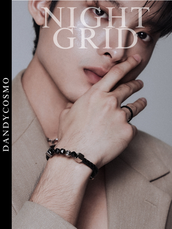 DANDY COSMO |กำไล สร้อยข้อมือ ผู้ชาย รุ่น Leather Night Grid หนังแท้ ...
