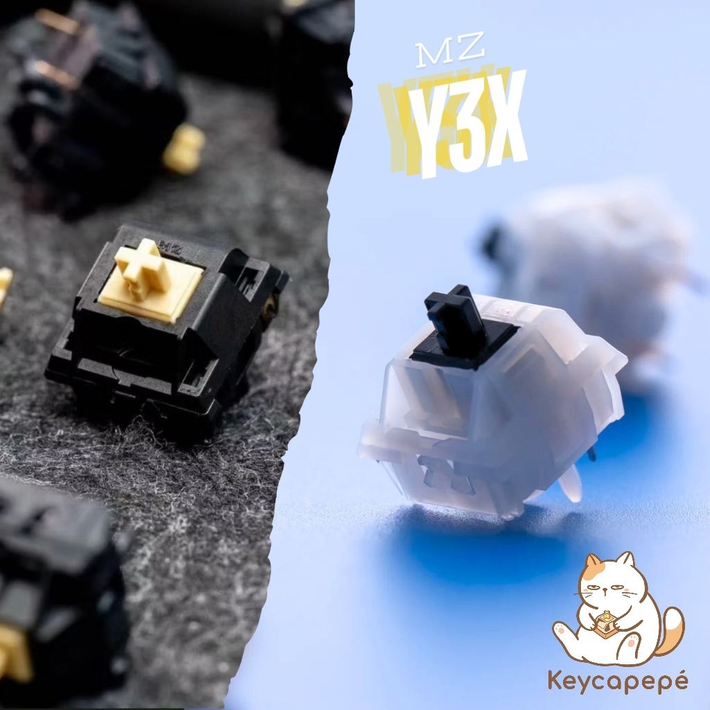 Keygeek x MZ Y3x linear switch (10ชิ้น) Y3 pre lubed สวิตช์คีย์บอร์ด 1 ...