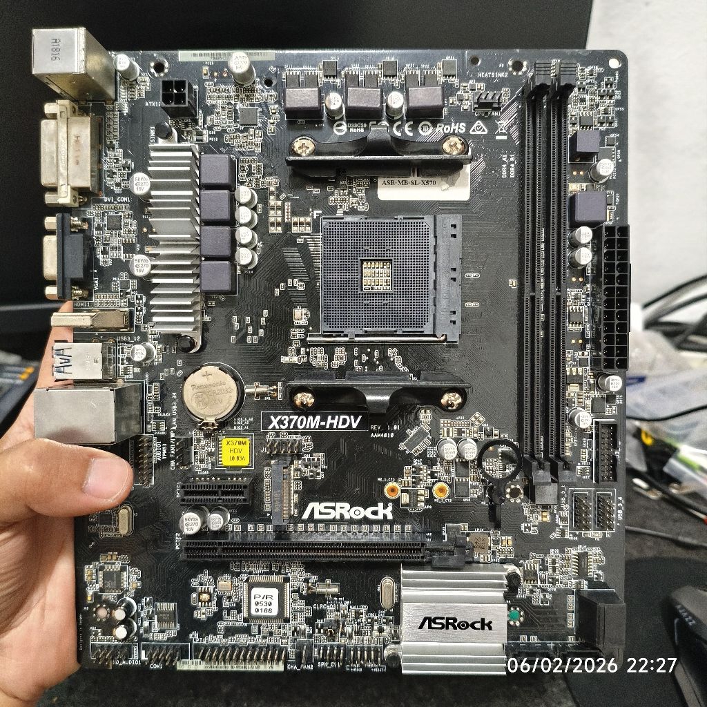 เมนบอร์ดมือสอง (mainborad) asrock x370m-hdv (am4) | Shopee Thailand