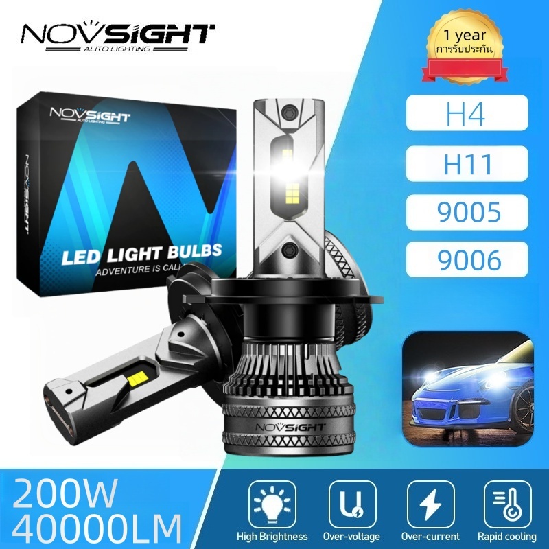 Novsight ไฟหน้ารถ LED N96 ความสว่างสูง series H4 H11 9005 9006 200W ...