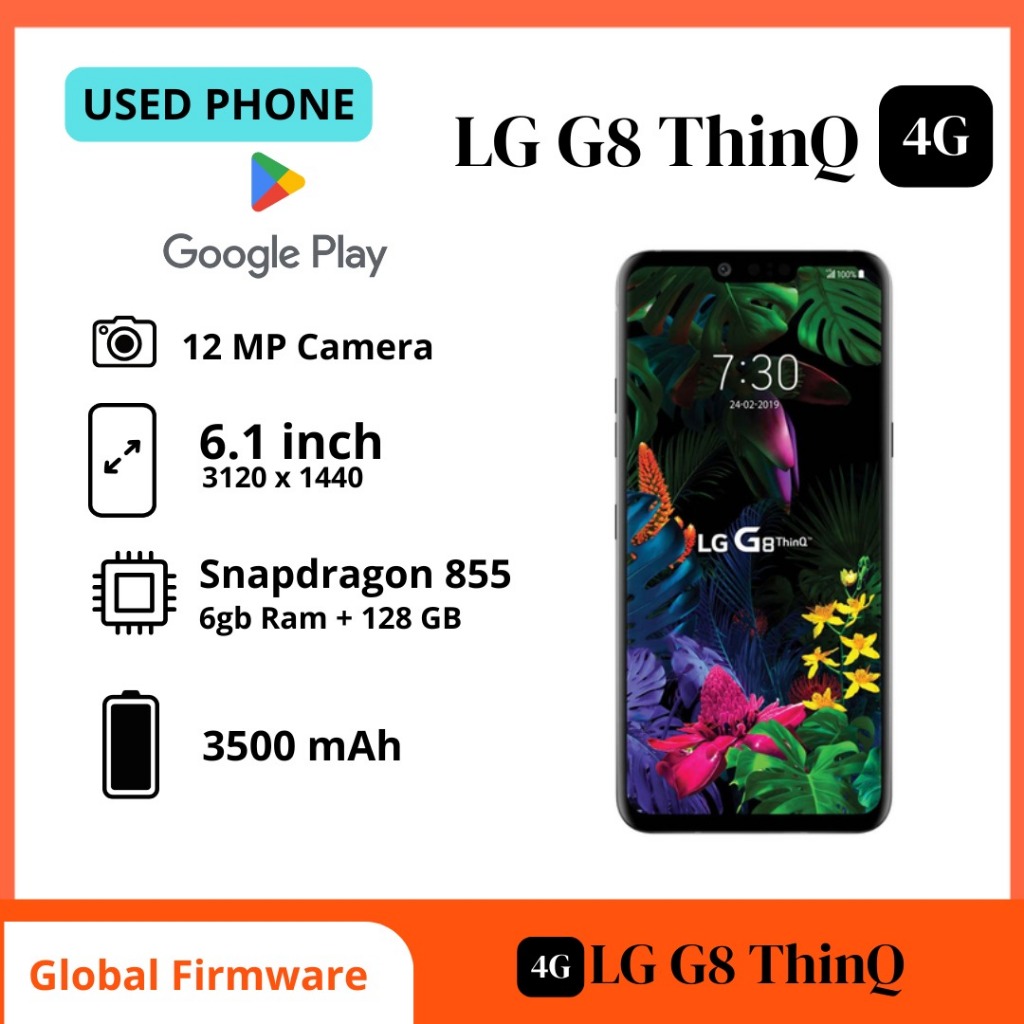 【90%ใหม่】LG G8 ThinQ สมาร์ทโฟน｜6+128GB｜Snapdragon 855｜จอ OLED 6.1” QHD+｜AI Gesture Control｜กัน ...
