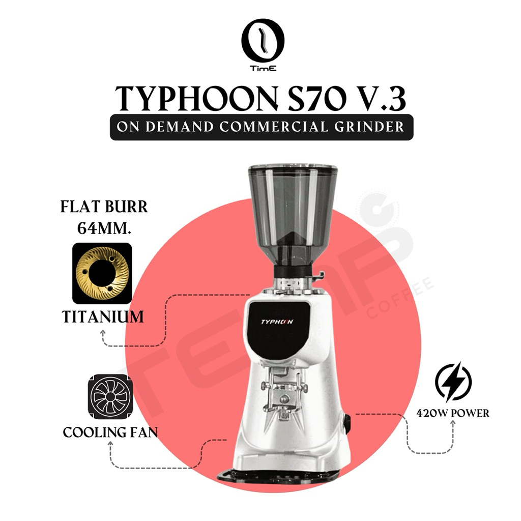 เครื่องบด TYPHOON S70 V3 White สีขาวใหม่ล่าสุด มีพัดลมระบายความร้อน รับ ...