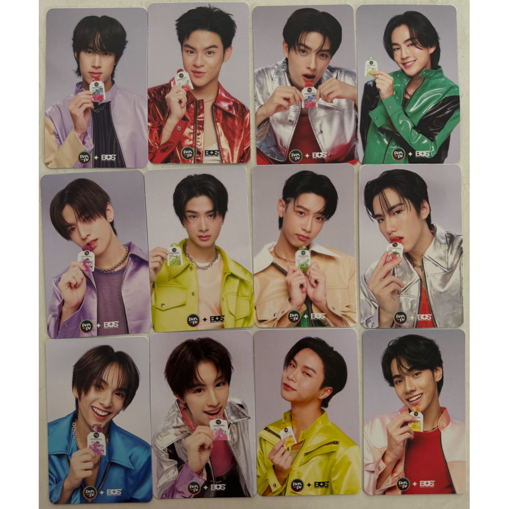 การ์ด Sunsu x BUS (เซตรูป12คน ) | Shopee Thailand
