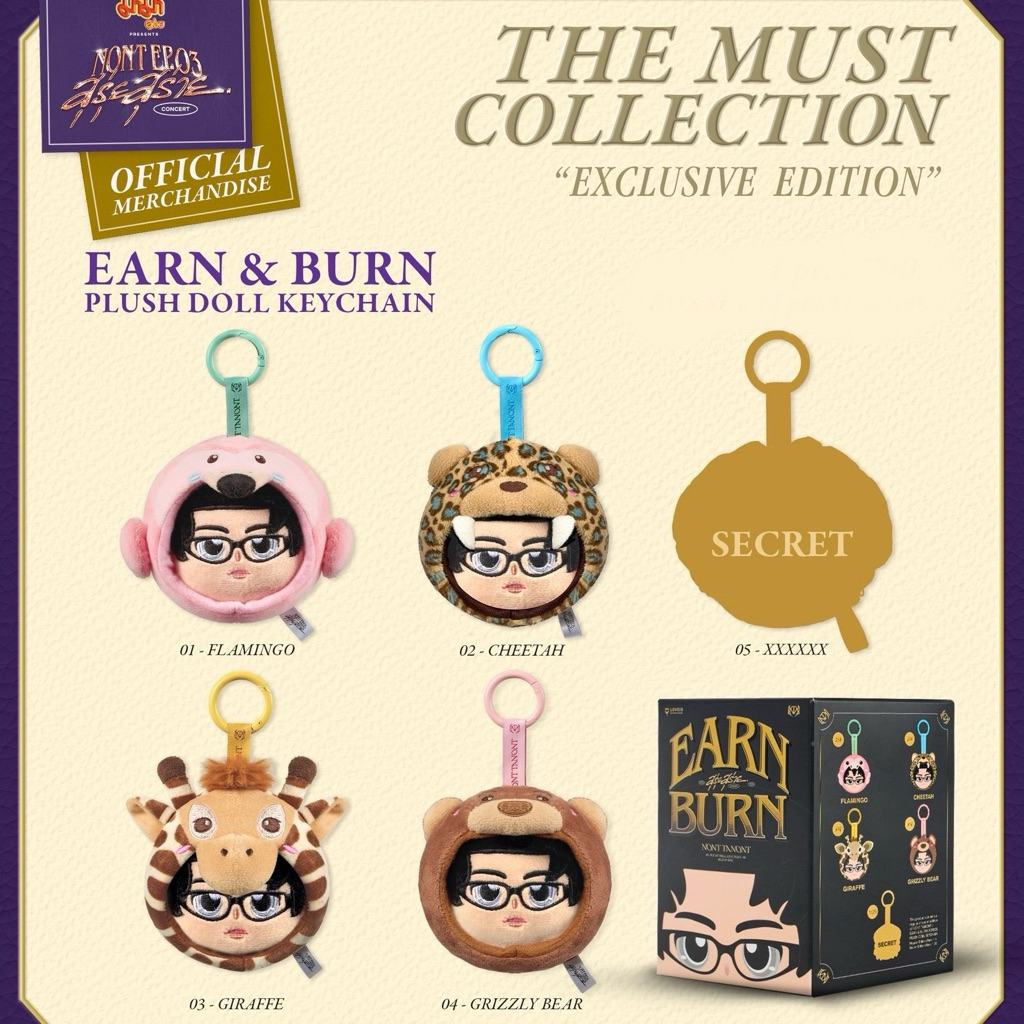 กล่องสุ่ม Nont Ep.03 สุรุ่ยสุร่าย Earn&Burn Plush Doll Keychain ...