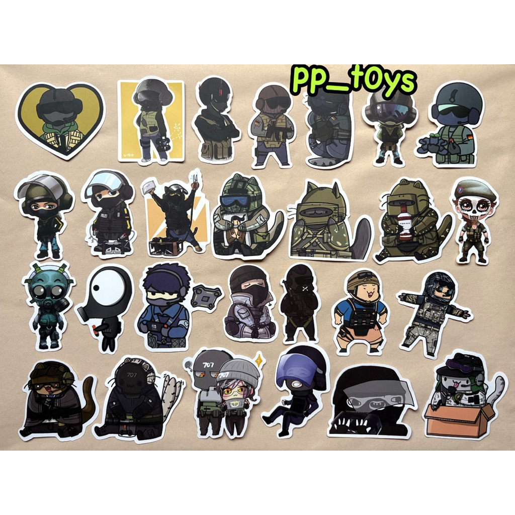 [Defender] สติ๊กเกอร์จากเกม Rainbow six siege X Ubisoft sticker ฝ่ายรับ ...