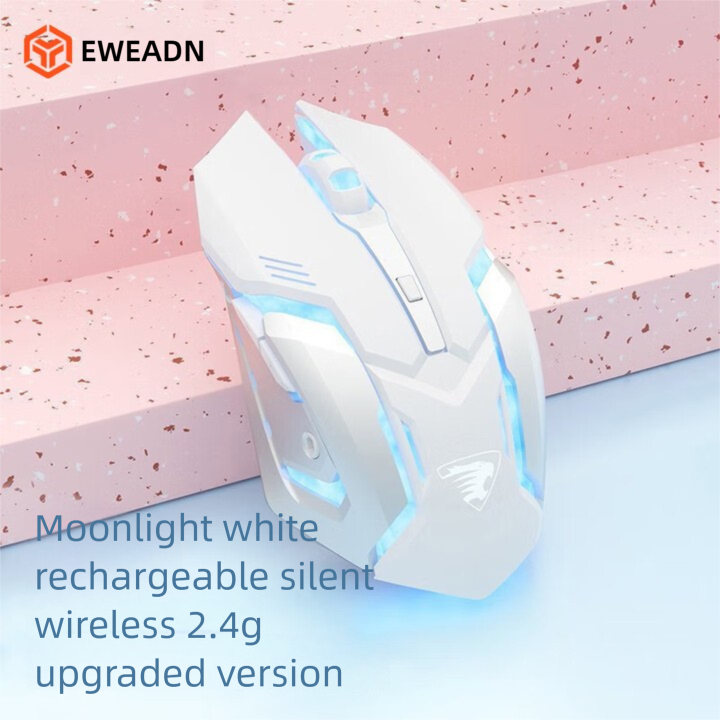 EWEADN G305 เมาส์ไร้สายบลูทูธ โหมดคู่แบบกลไก เมาส์เกมมิ่ง RGB ใช้ ...