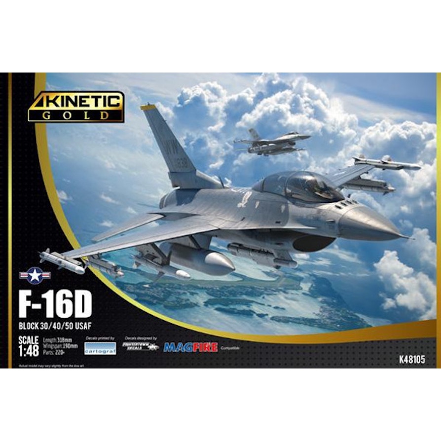 Aircraft Model Kinetic Model KI-K48105 1/48 F-16C F-16D Block 30/40/50 ...
