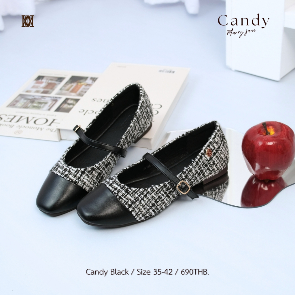 iamJinny JN156 รุ่น Candy Marry Jane สีดำ | Shopee Thailand