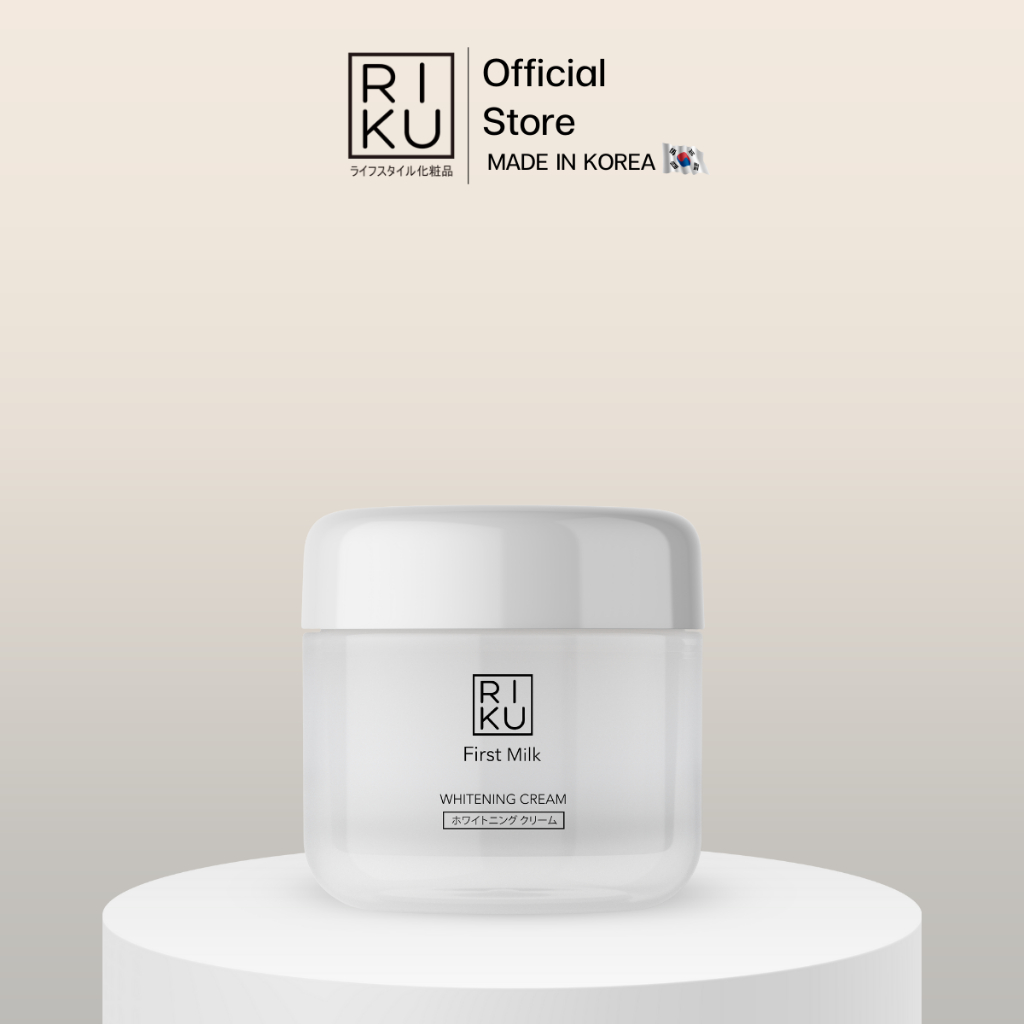 RIKU First Milk Whitening Cream ครีมนมเกาหลี ฟื้นฟูสภาพผิว ล็อคความชุ่ม ...