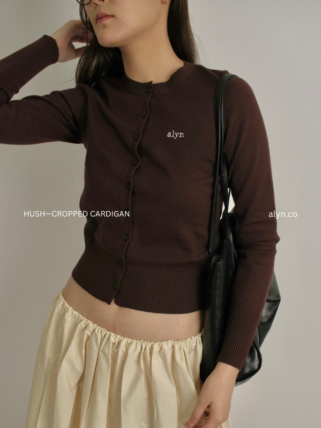 AYLN HUSH — CROPPED CARDIGAN | Shopee Thailand