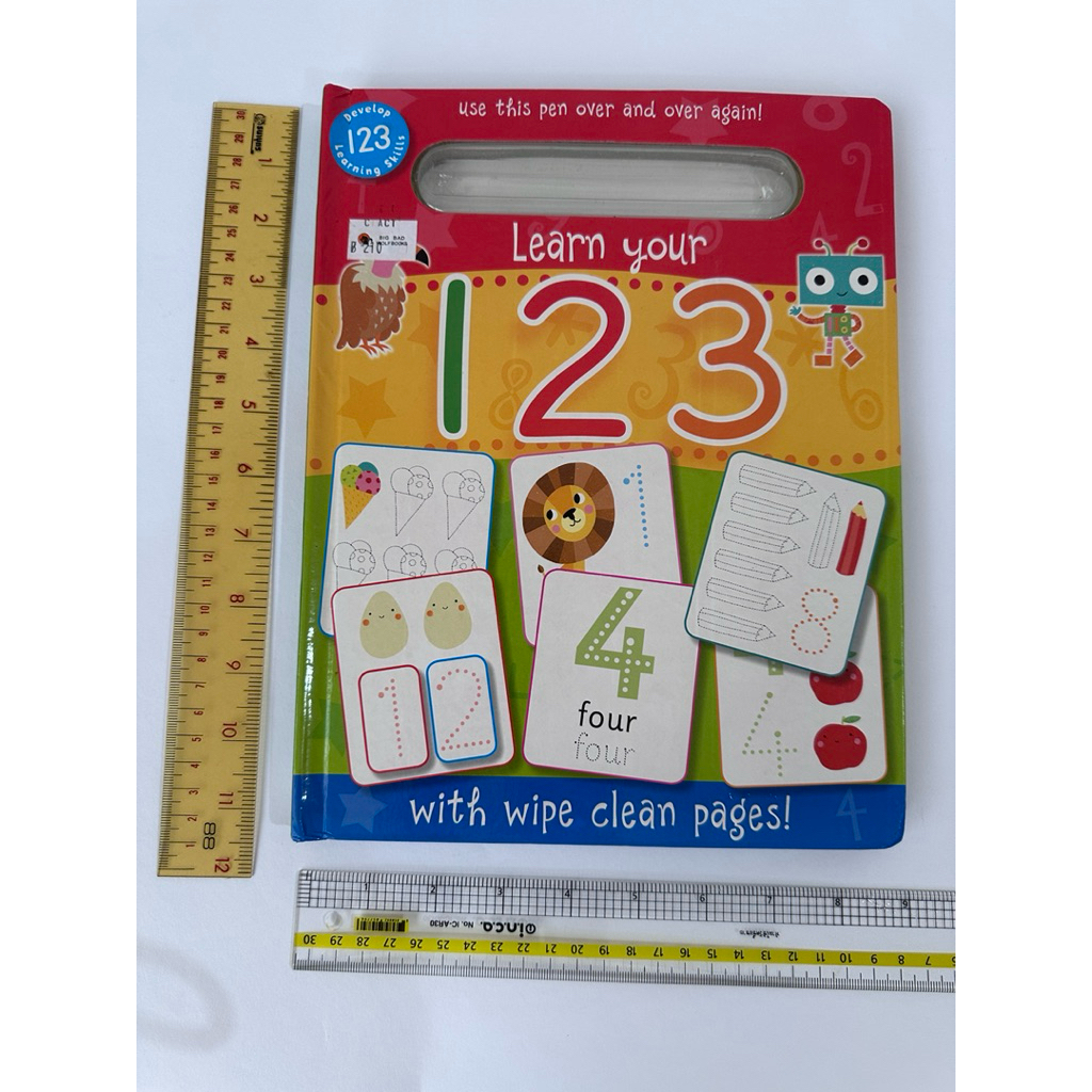 Learn your 123 with Wipe Clean pagesหนังสือเด็ก แบบฝึกหัดเขียนตัวเลข ...