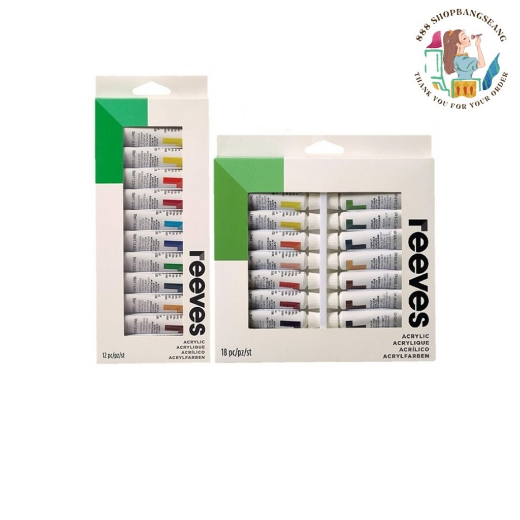 ชุดสีอะคริลิค รีฟ reeves Acrylic Colour Set | Shopee Thailand