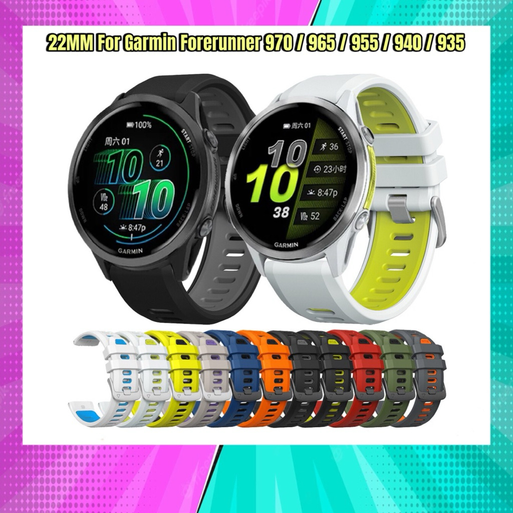สาย Garmin Quick Fit 22 mm. ใช้สําหรับ Garmin รุ่น Forerunner 970/965 ...