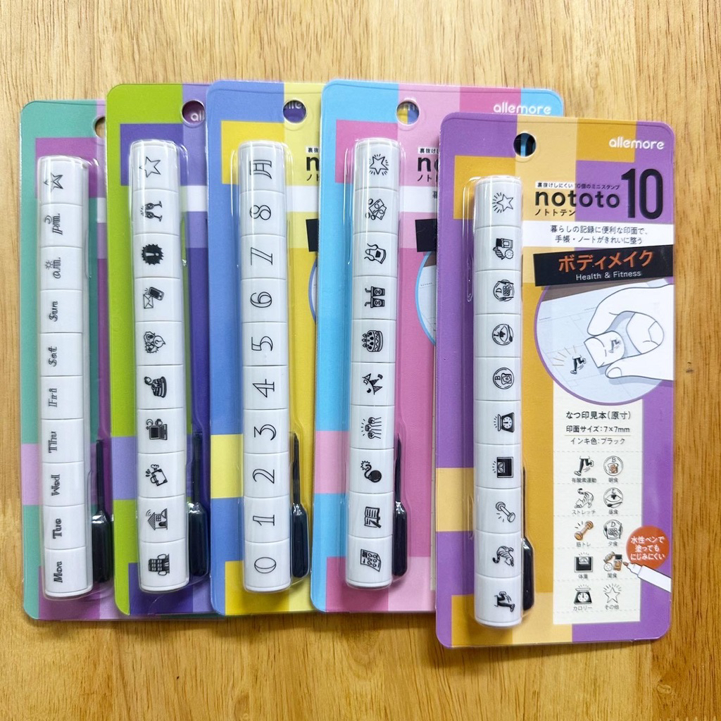 NEW!!! nototo 10 เซ็ตตัวปั๊มจิ๋ว แบรนด์ Shachihata | Shopee Thailand