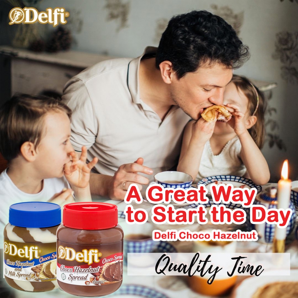 Delfi Choco Hazelnut Spread 350g เดลฟี่ริชช็อกโกแลตเฮเซลนัทสแปรด ...