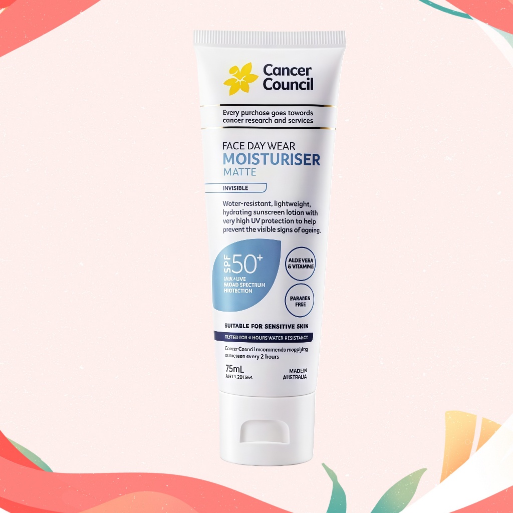 Cancer Council SPF50+ Matte Sunscreen 75ml เหมาะสำหรับใบหน้าและผิวกาย ...