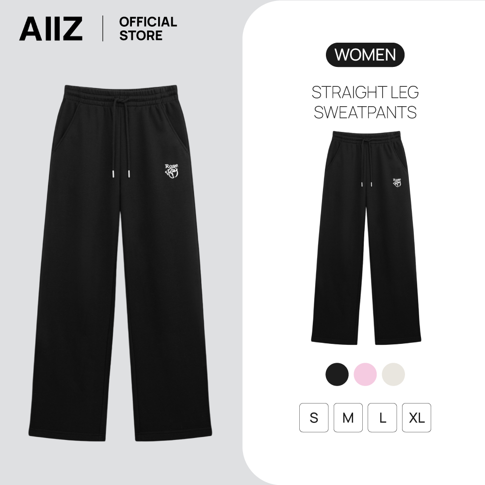 AIIZ (เอ ทู แซด) - AIIZ กางเกงขายาวผู้หญิงทรงตรงผ้าสเวต | Shopee Thailand