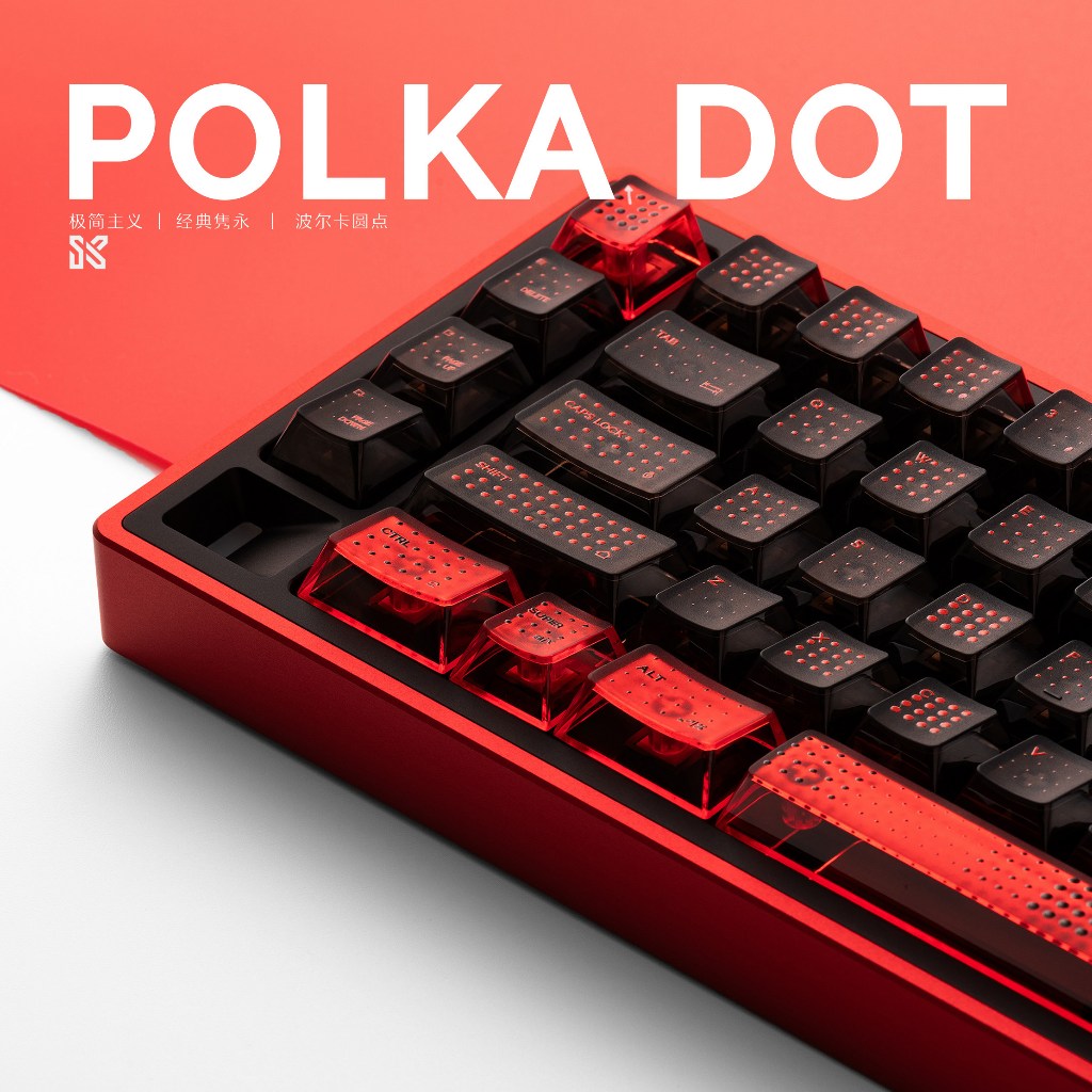 Polka Dot Transparent PC Keycaps [pre-order 6-10days] | Shopee Thailand