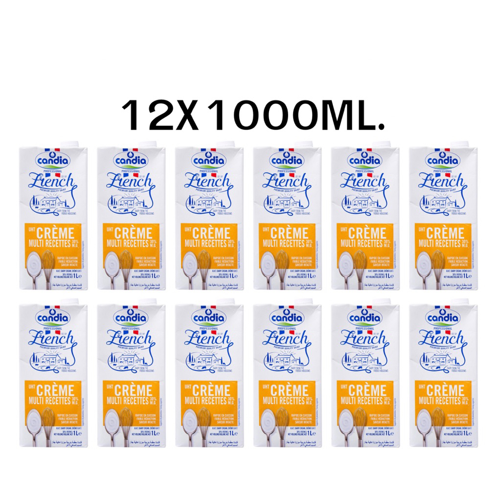 Candia Cook & Whip Cream 12x1L.-แคนเดีย คุกกิ้งครีม 12x1ลิตร | Shopee ...