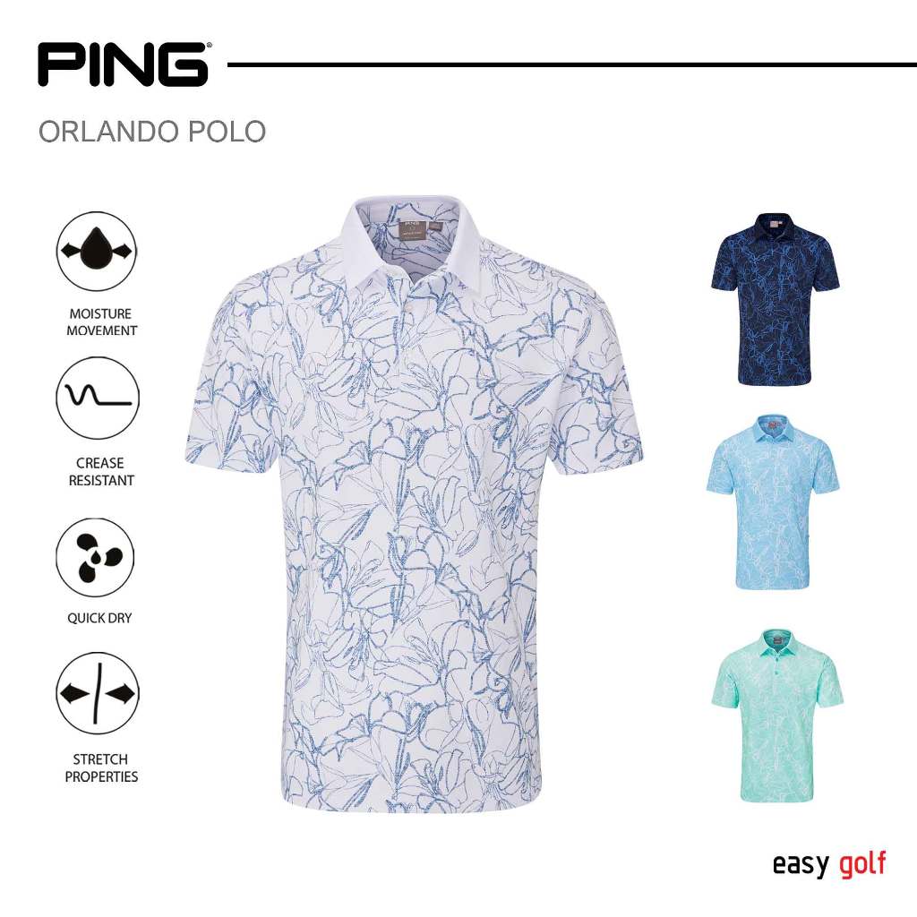 PING ORLANDO POLO PING MEN'S POLO เสื้อกีฬากอล์ฟผู้ชาย | Shopee Thailand